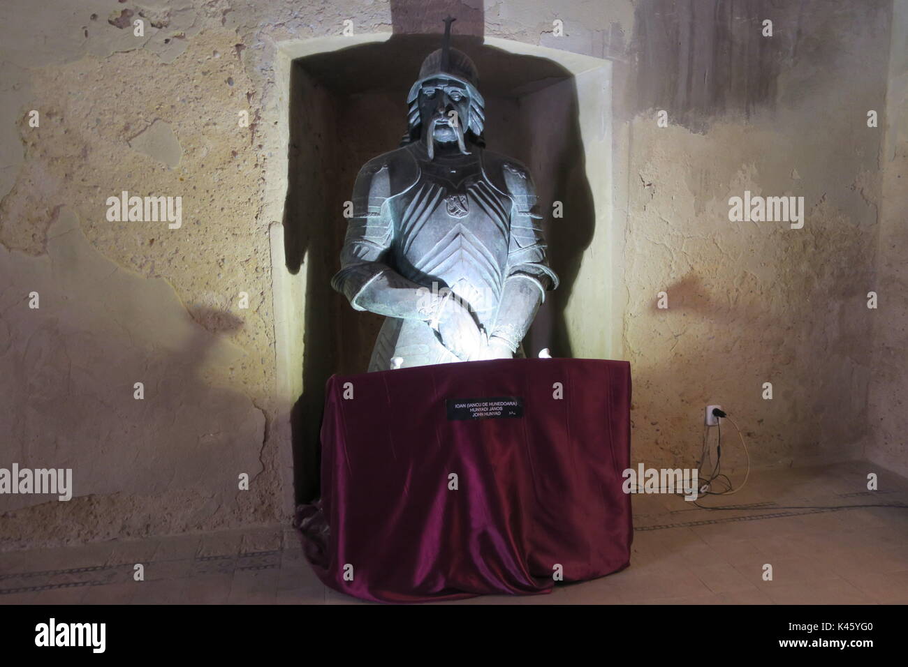 Nice statue inside Corvin Castle, called Hunedoara Castle in ...