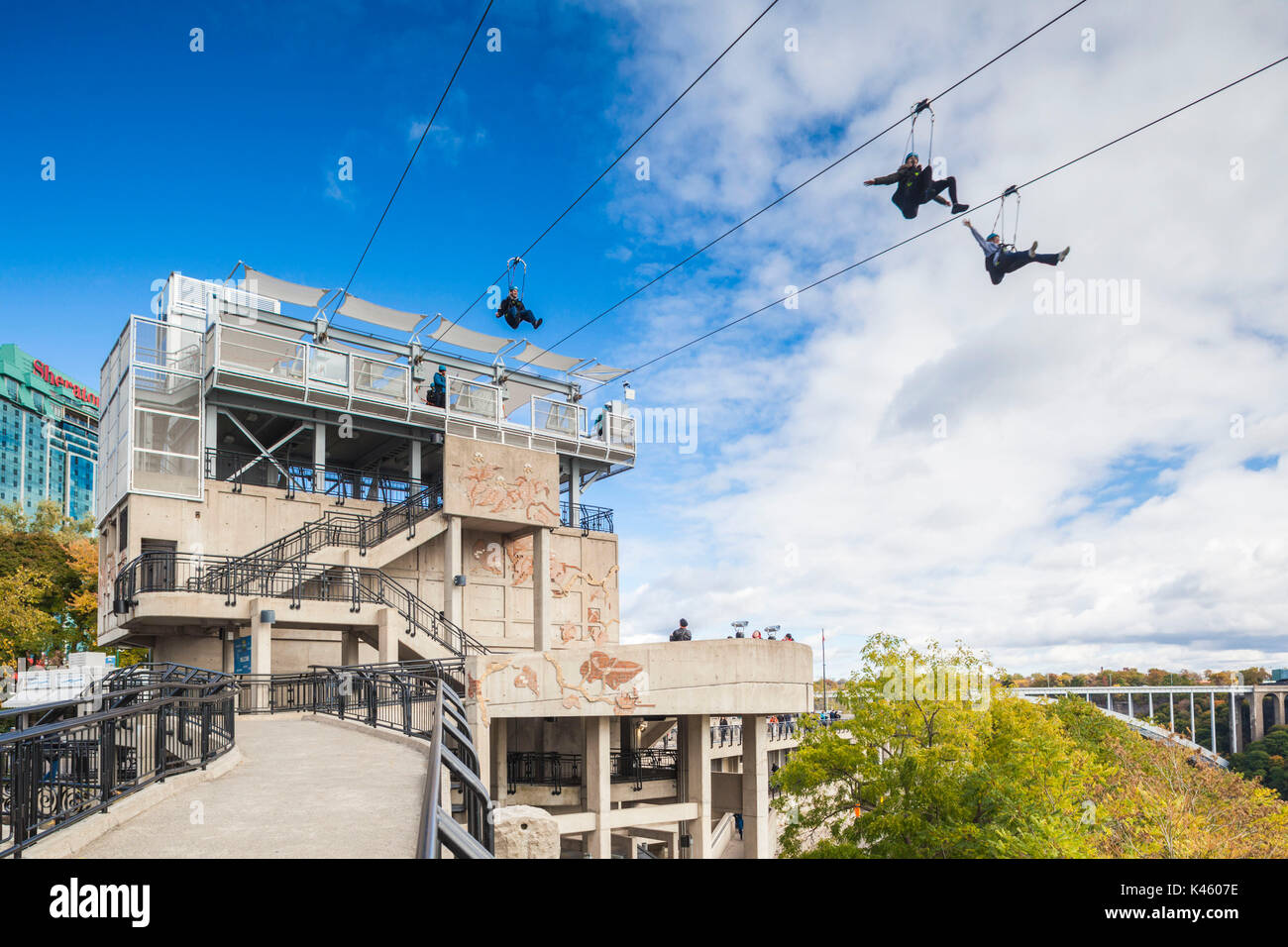 Canada, Ontario, Niagara Falls, Niagara Falls zipline Stock Photo - Alamy