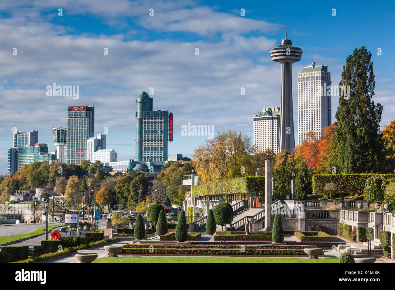 Canada, Ontario, Niagara Falls, high rise buildings by the falls Stock ...