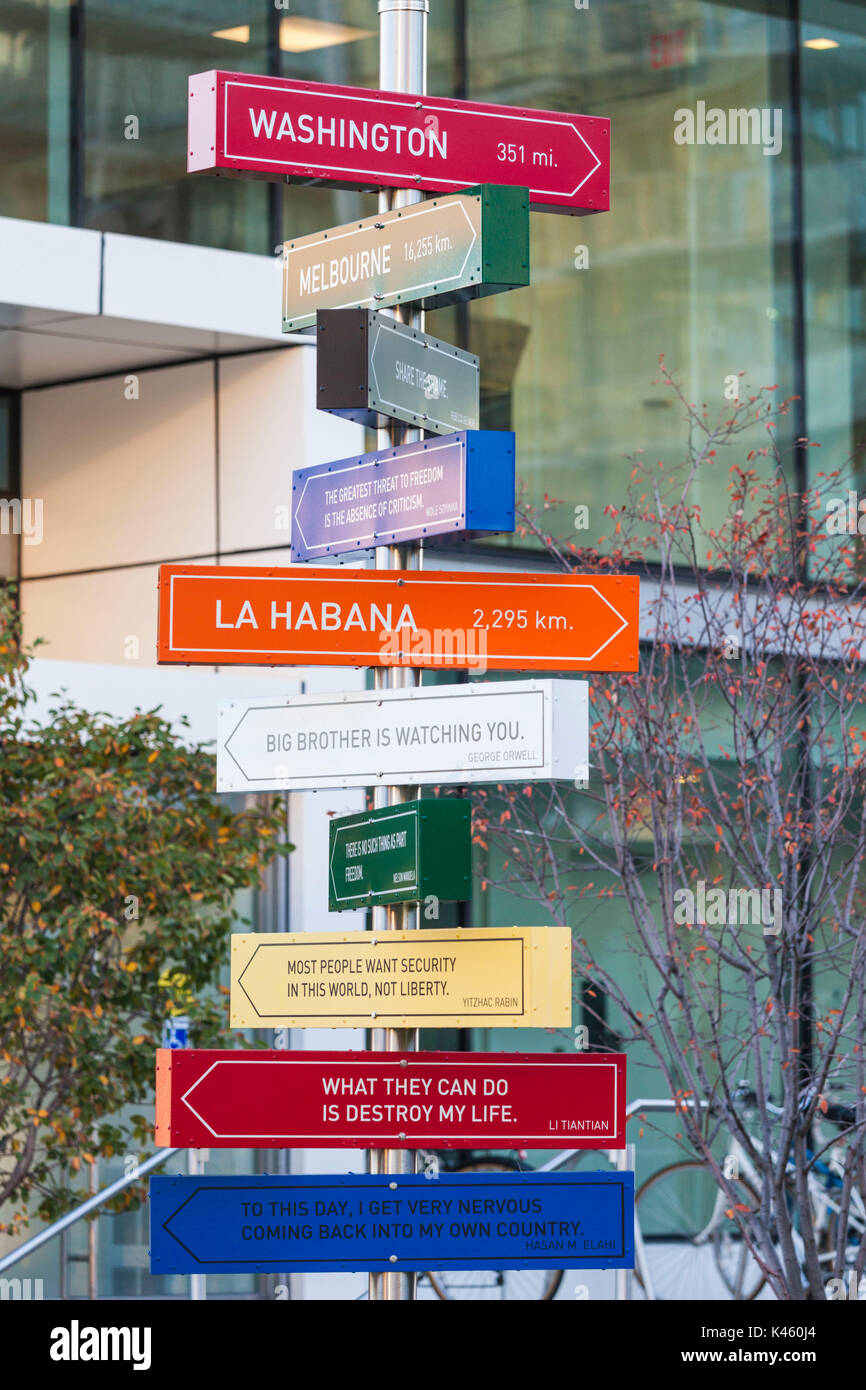 Canada, Ontario, Toronto, Harbourfront, signage Stock Photo - Alamy