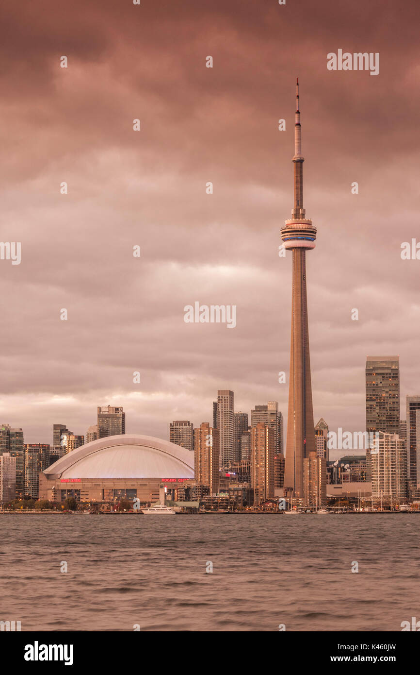 Canada, Ontario, Toronto, Harbourfront, CN Tower, Rogers Centre, and ...