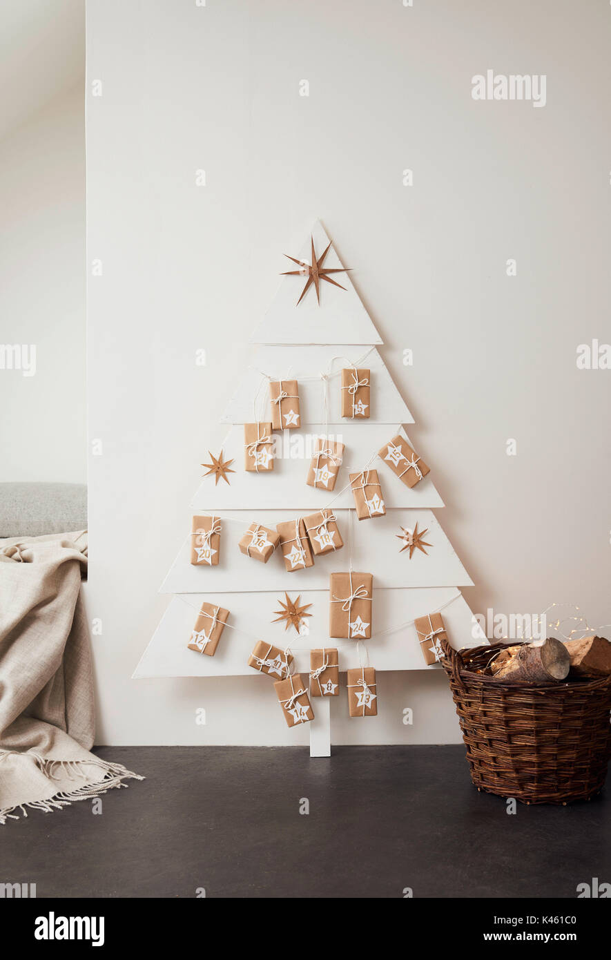 Self-made Advent calendar, Still life Christmas Stock Photo - Alamy