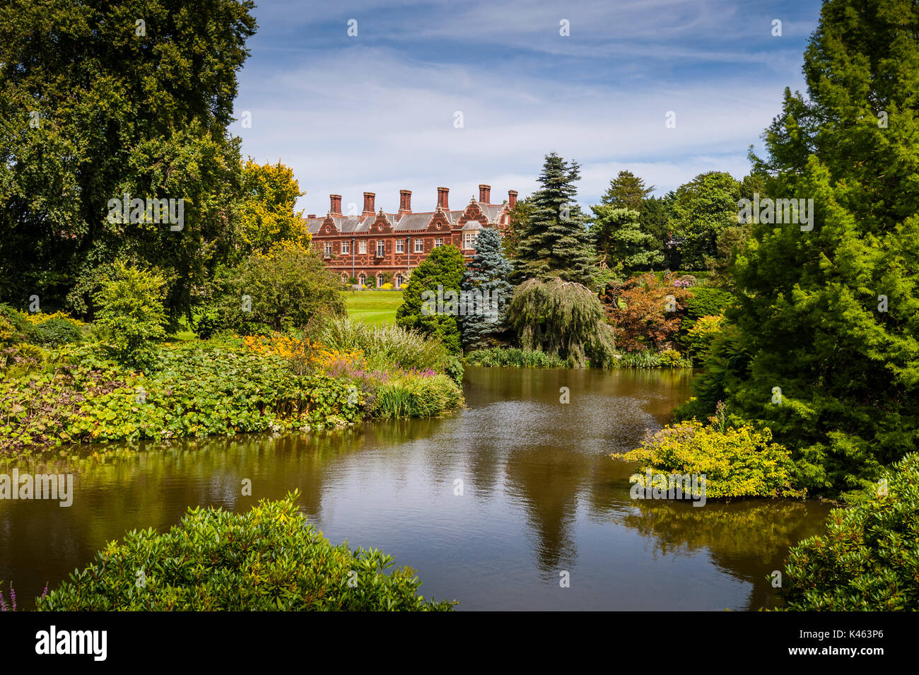 Sandringham House at Sandringham Estate in Norfolk , England , Britain ...