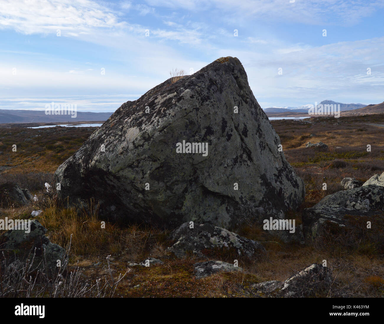 A big boulder in Jotunheimen Norway Stock Photo - Alamy