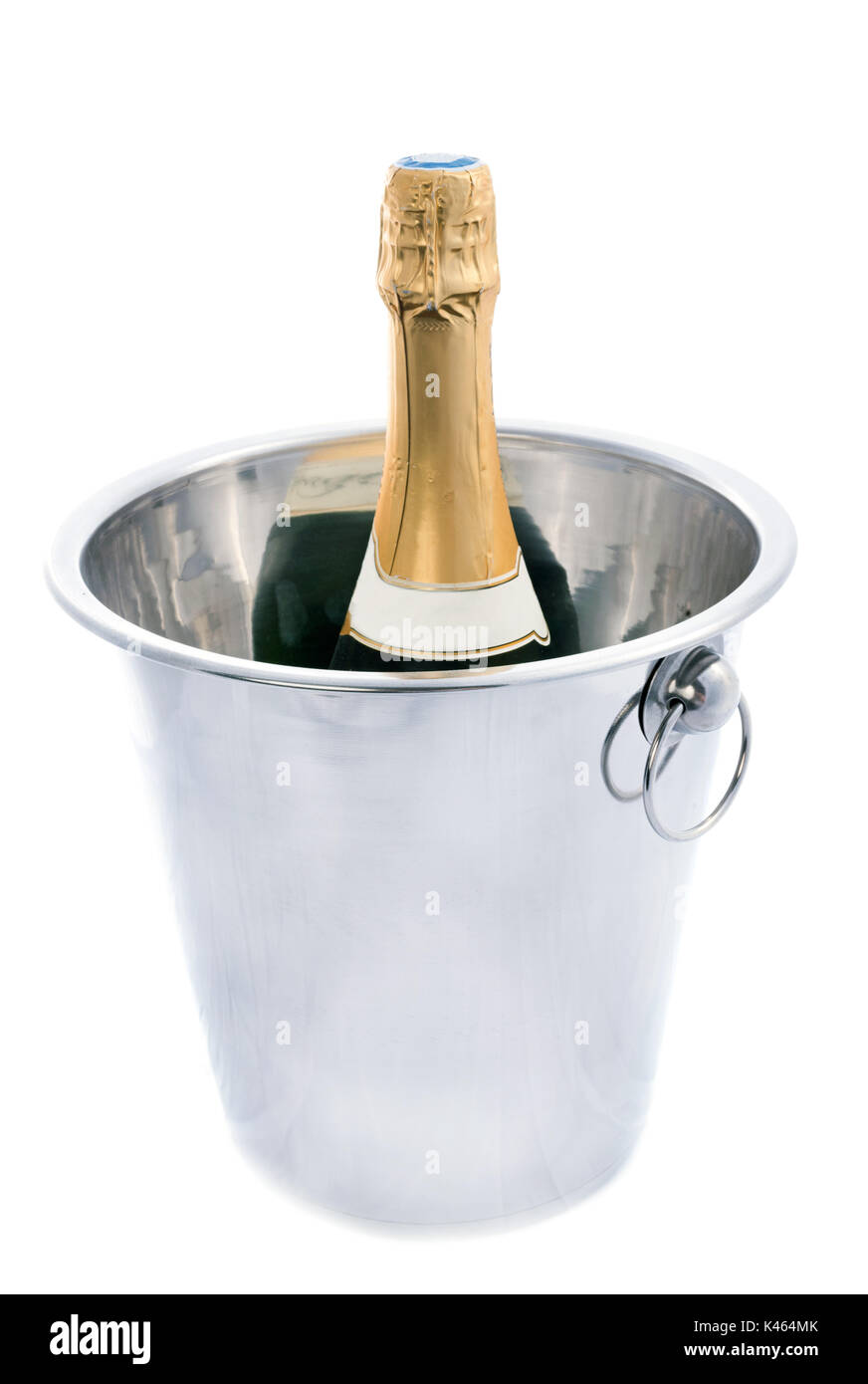 metal ice bucket in front of white background Stock Photo - Alamy