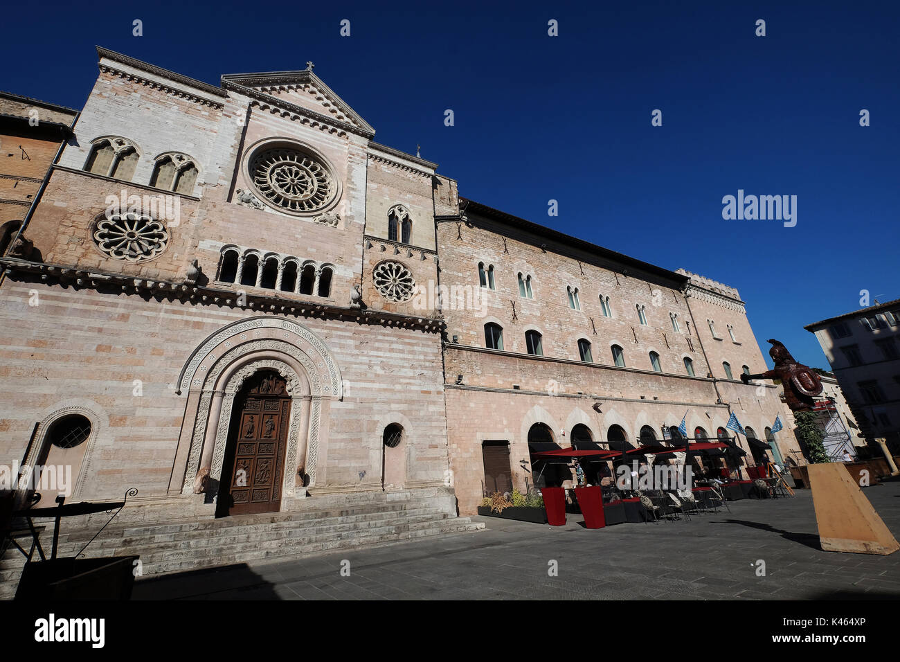 The Foligno Cathedral (or Cathedral of San Feliciano,12th century), in ...