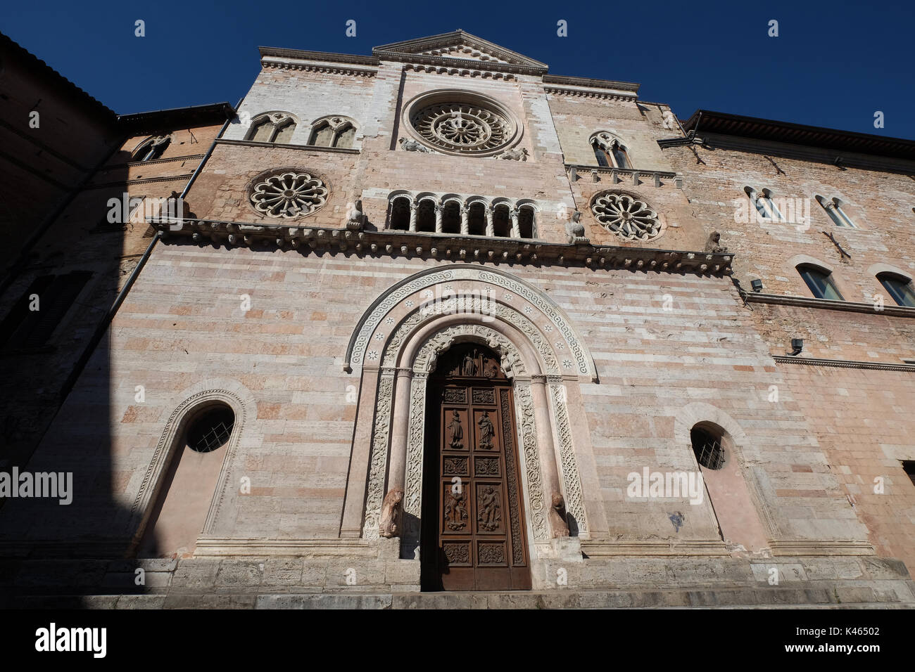 The Foligno Cathedral (or Cathedral of San Feliciano,12th century), in ...