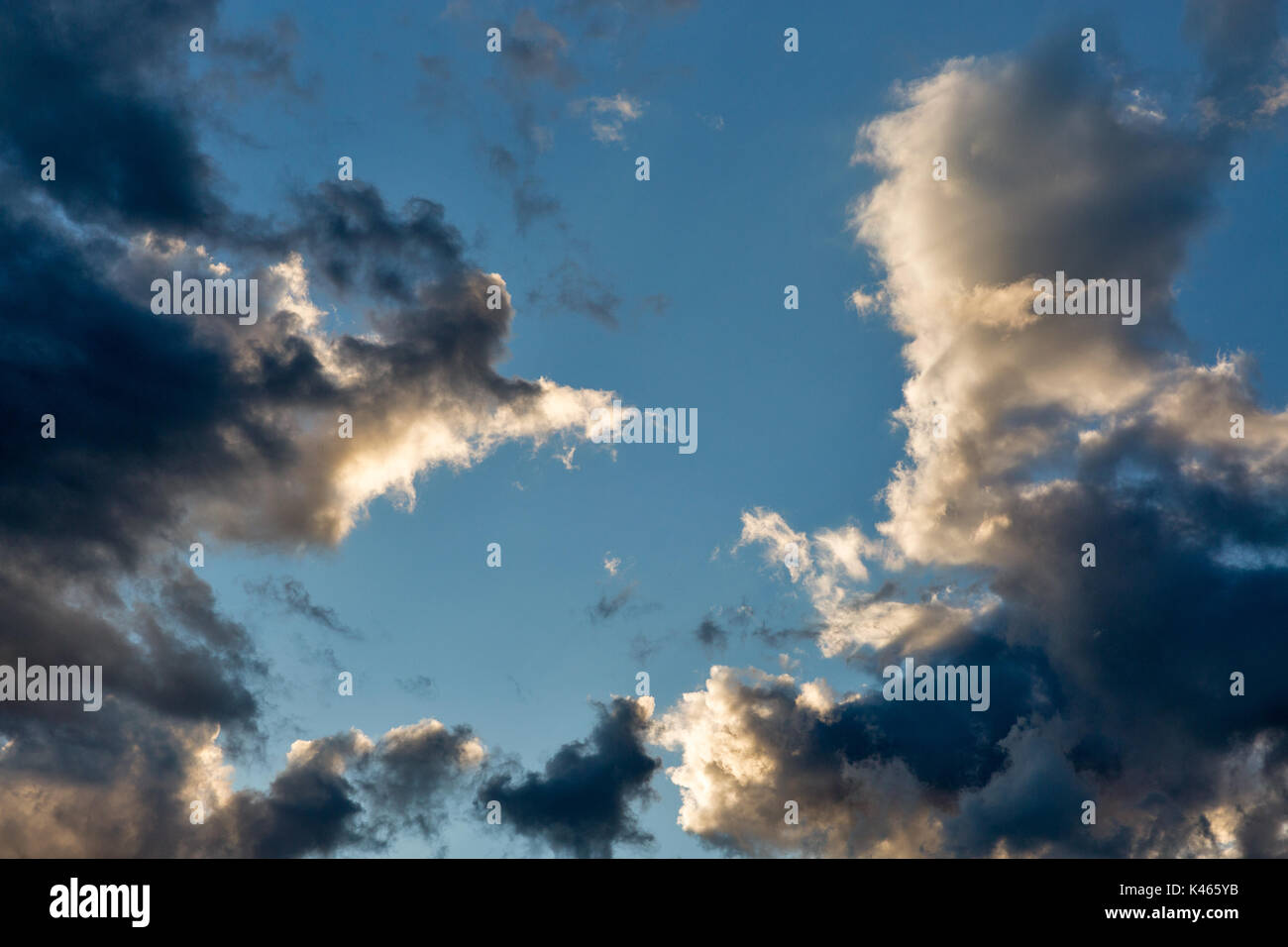 blue dramatic sky with clouds background Stock Photo - Alamy