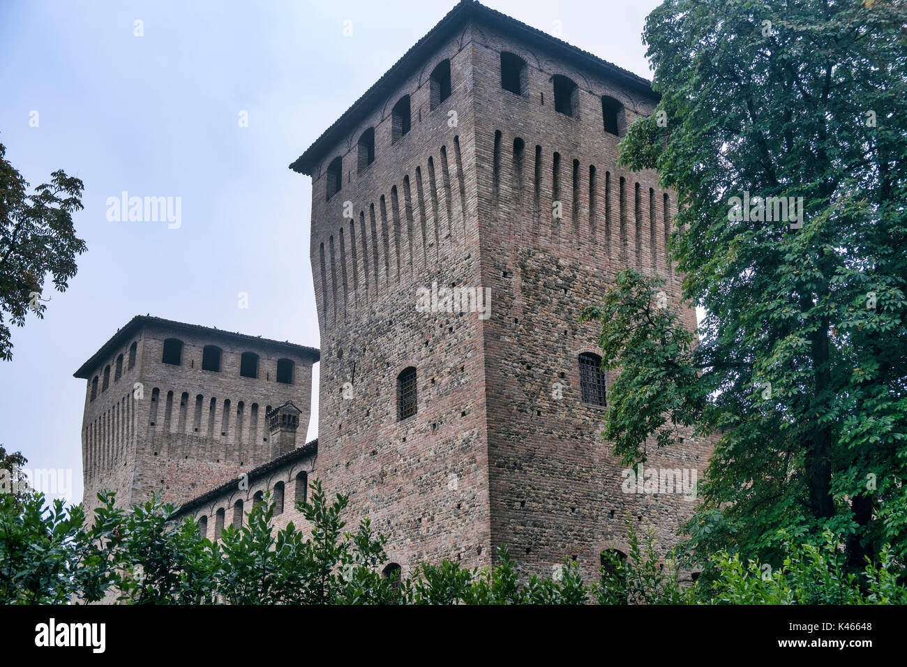 Castelguelfo (Parma, EMilia Romagna, Italy): exterior of the medieval ...