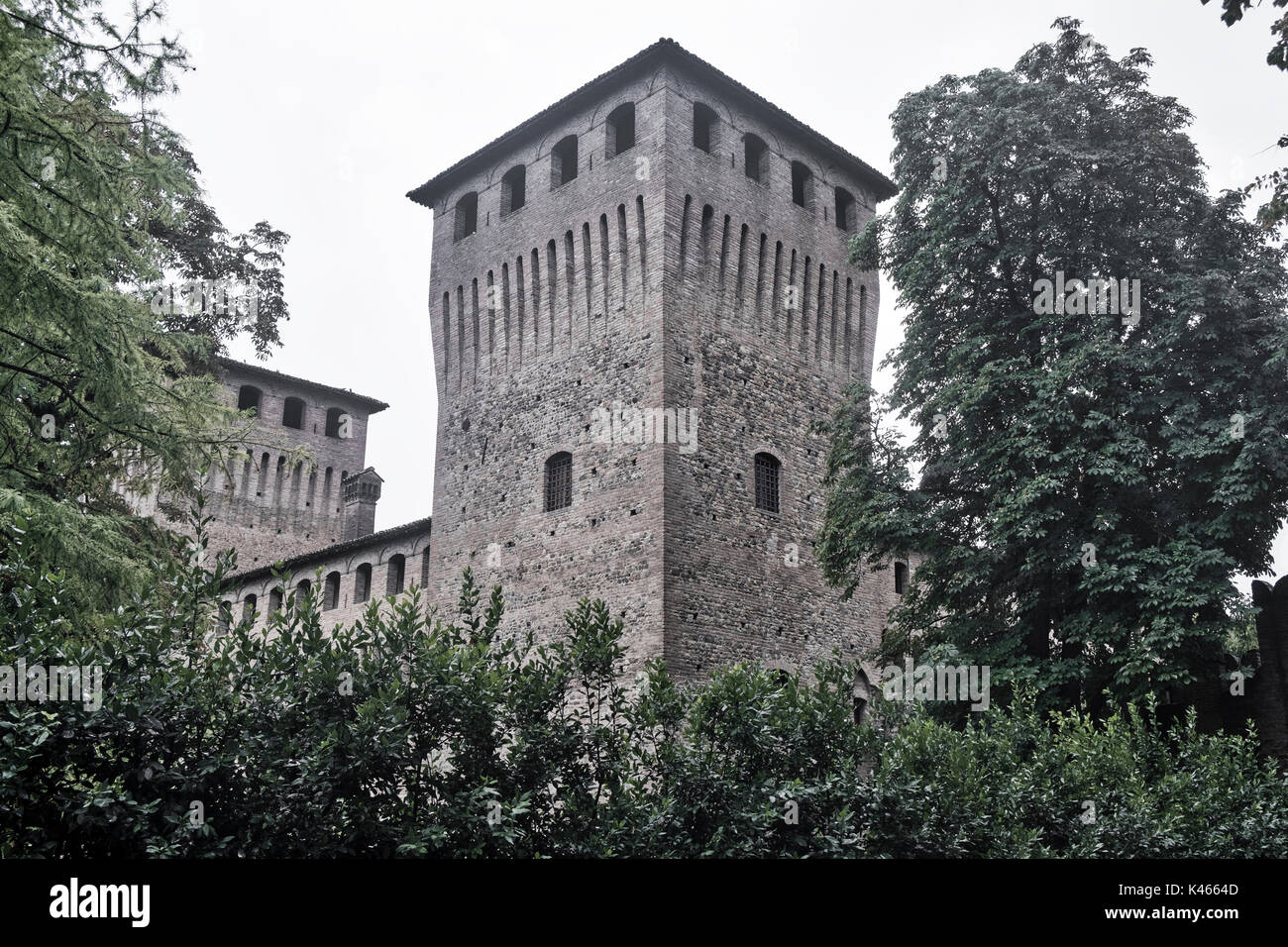 Castelguelfo (Parma, EMilia Romagna, Italy): exterior of the medieval ...