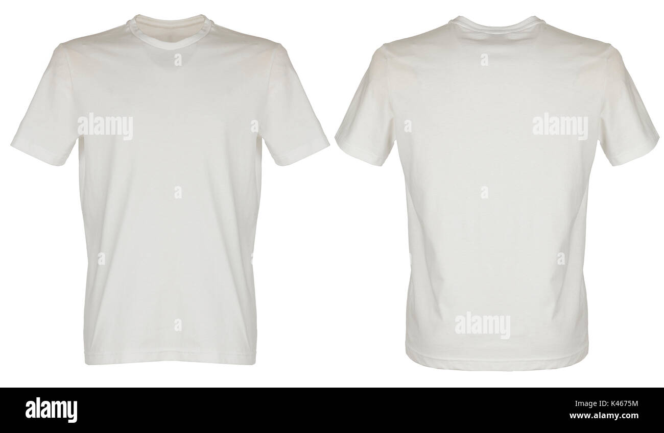 white t-shirt isolated on white Stock Photo - Alamy