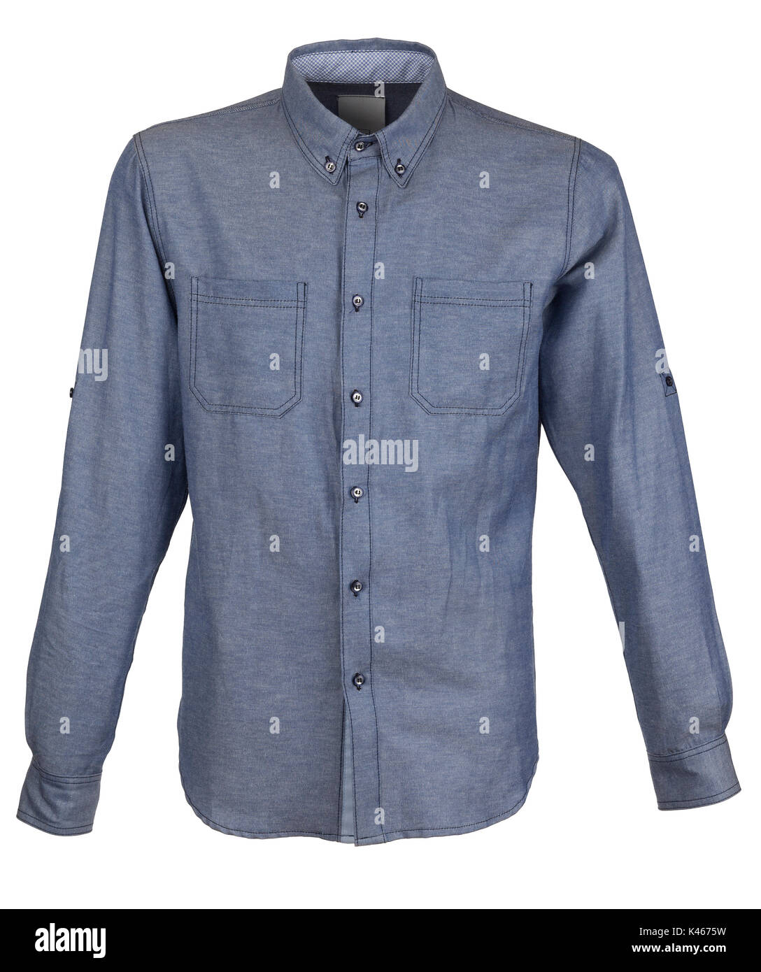 blue men shirt, isolated on white Stock Photo - Alamy