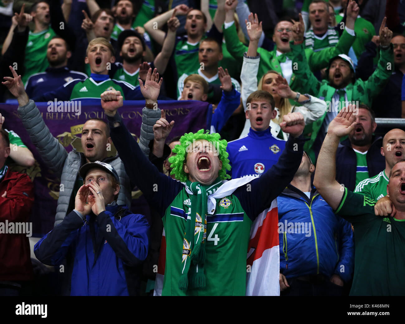 Northern Ireland supporters celebrate victory in the 2018 FIFA World ...