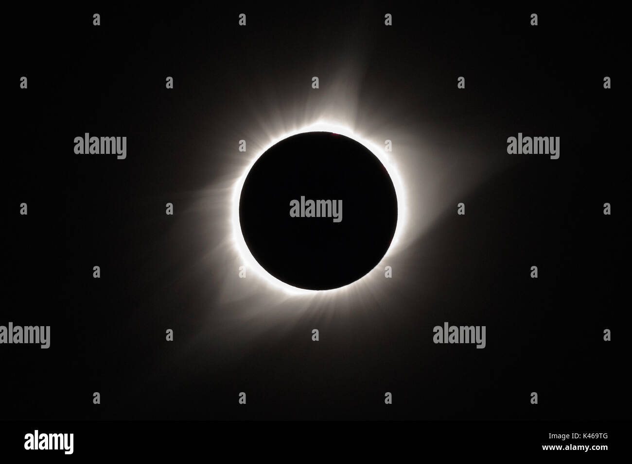 Totality during the 2017 total solar eclipse with the sun's corona ...