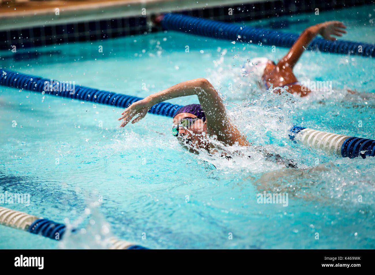Young swimmers at the swim meet Stock Photo - Alamy