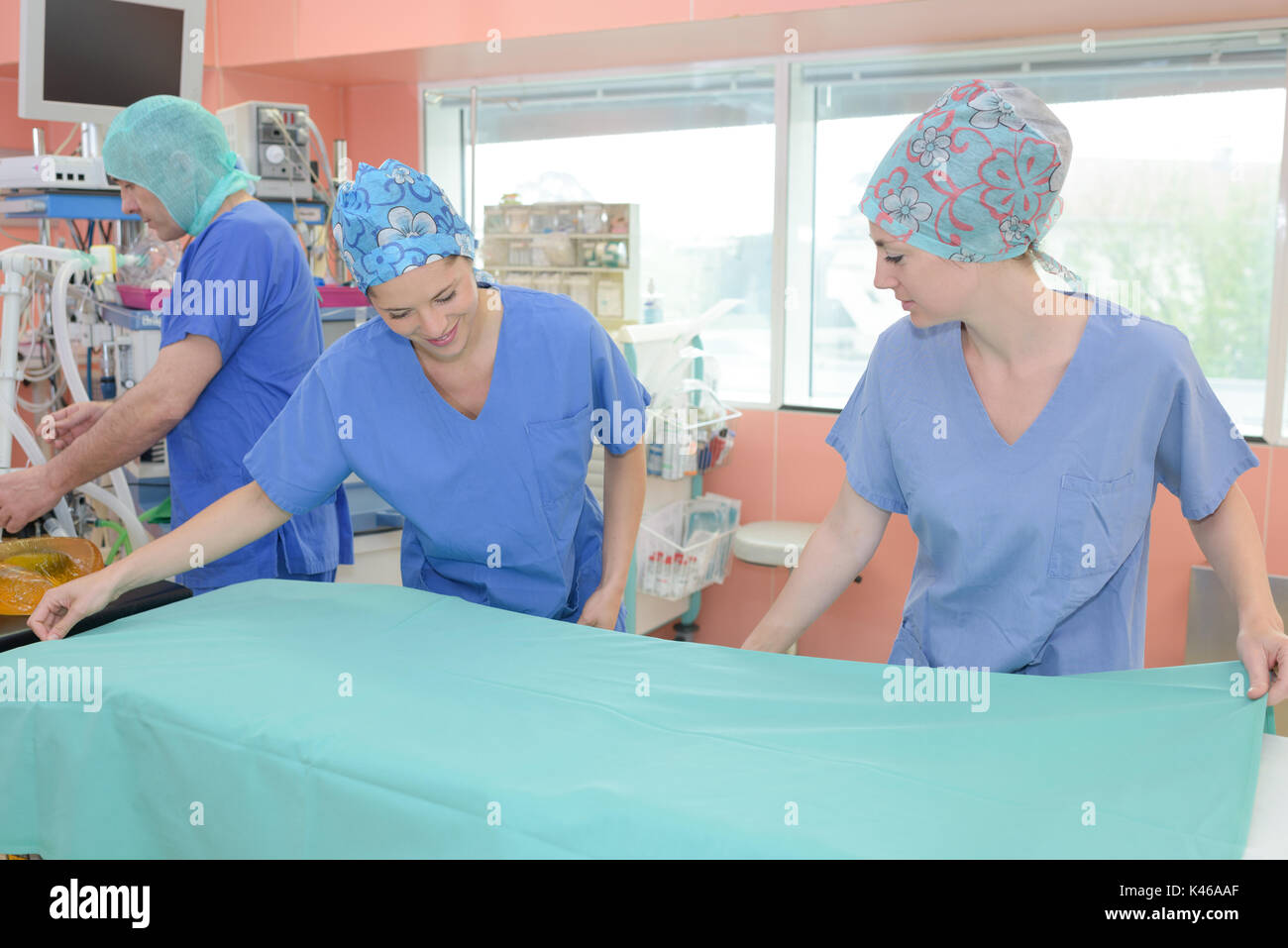 surgeon preparing room for operation Stock Photo - Alamy