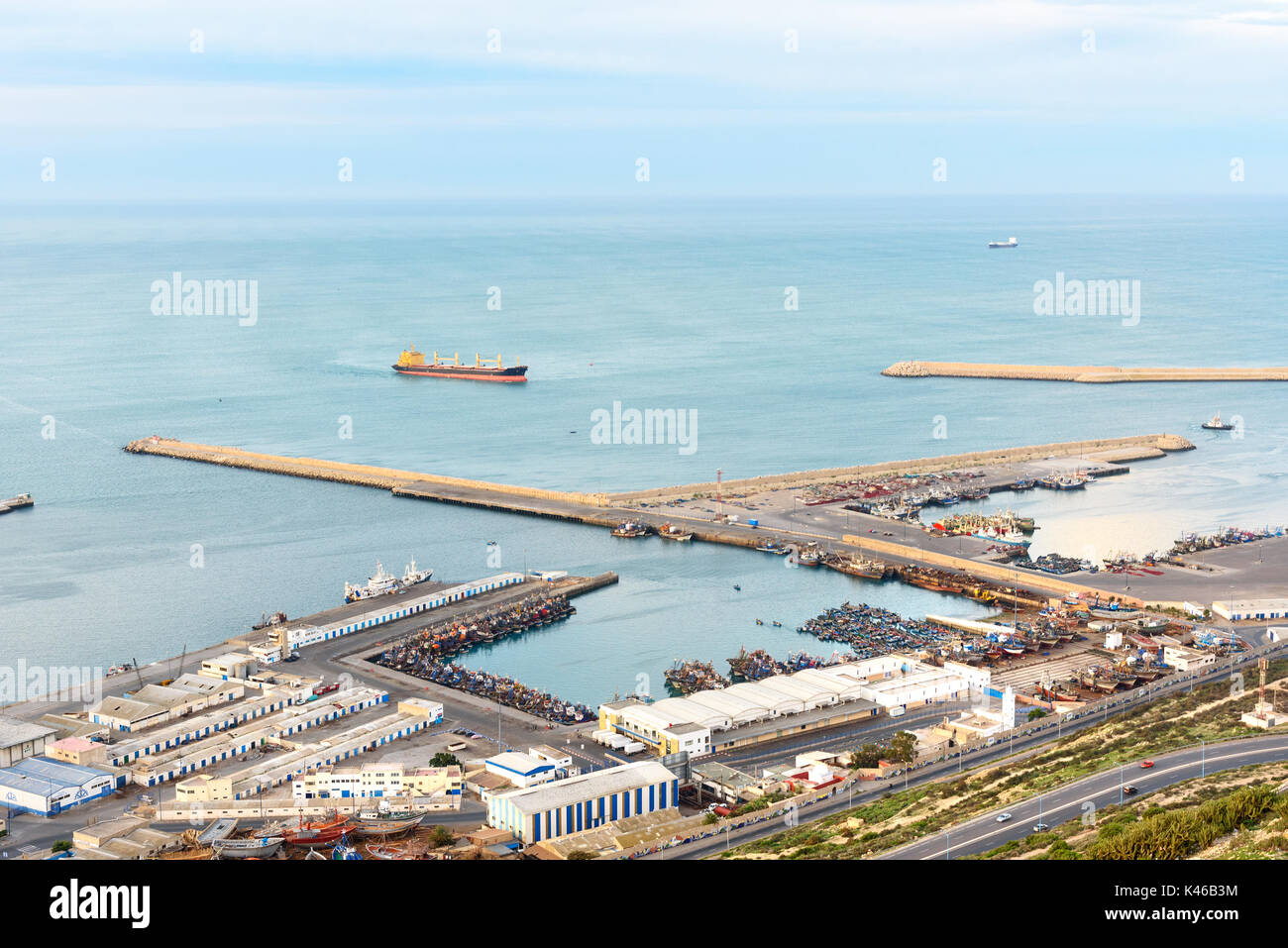 View of Marina in Agadir city at sunrise, Morocco Stock Photo - Alamy