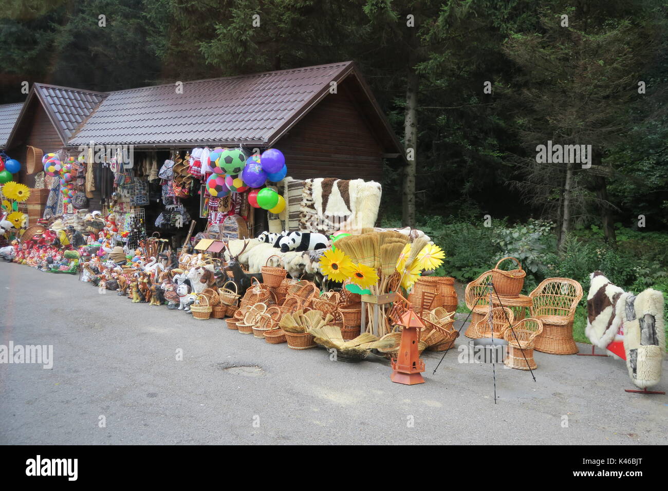 Roadside market on countryside in Romania Stock Photo - Alamy