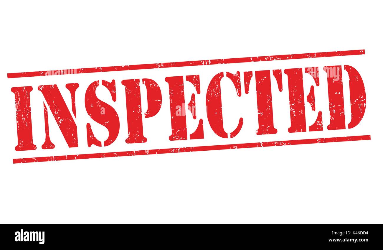 Inspected grunge rubber stamp on white background, vector illustration ...
