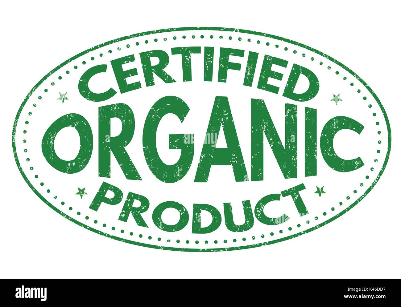 Certified organic product grunge rubber stamp on white background ...