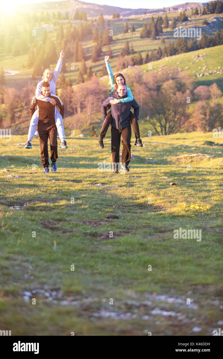 Female friend group fall hi-res stock photography and images - Alamy