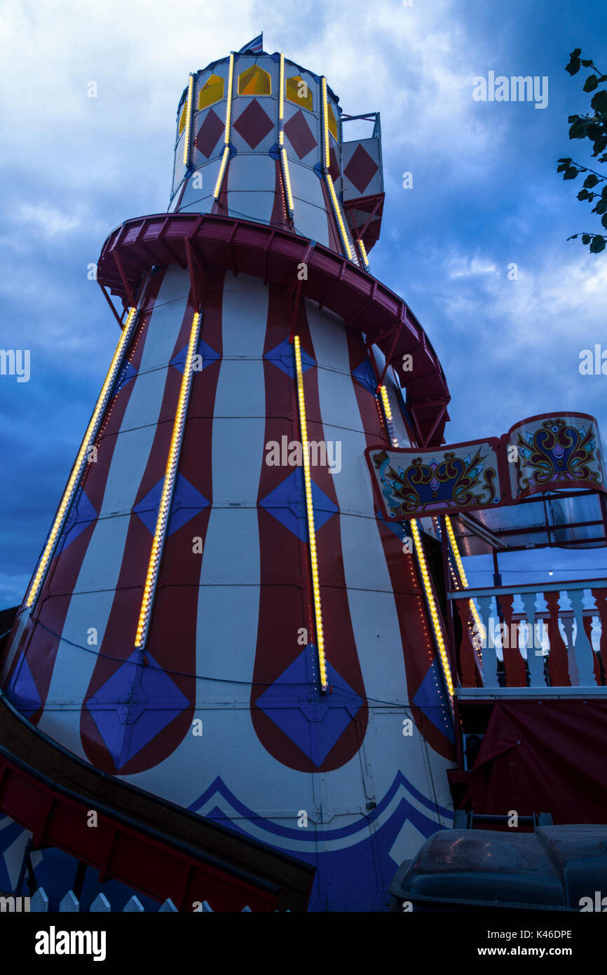 Traditional fairground helter skelter spiral slide, UK Stock Photo - Alamy
