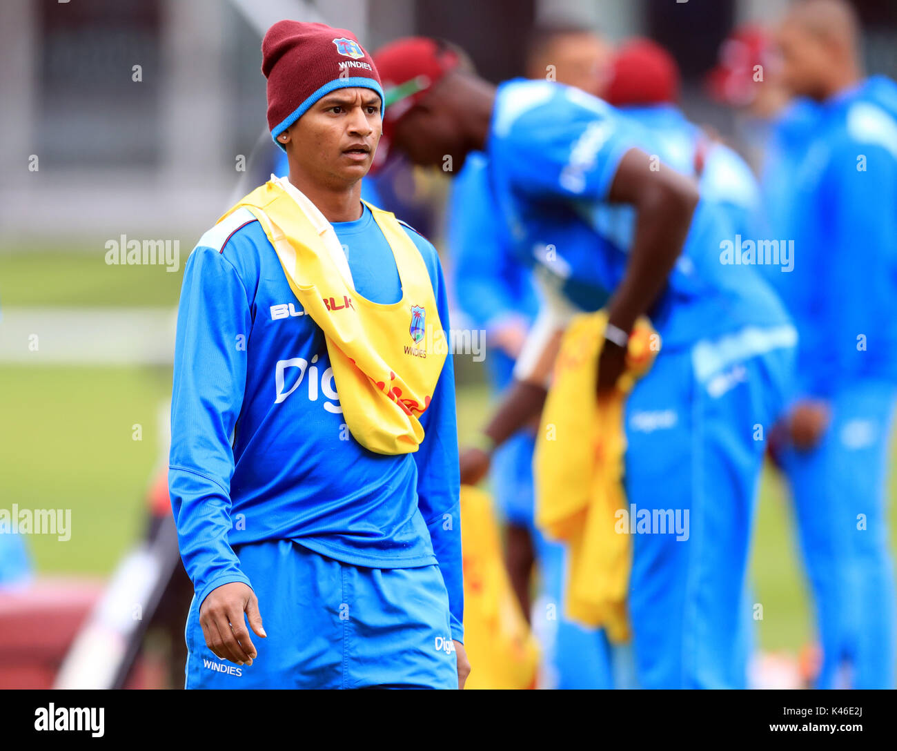 West Indies' Shane Dowrich during the nets session at Lords, London ...