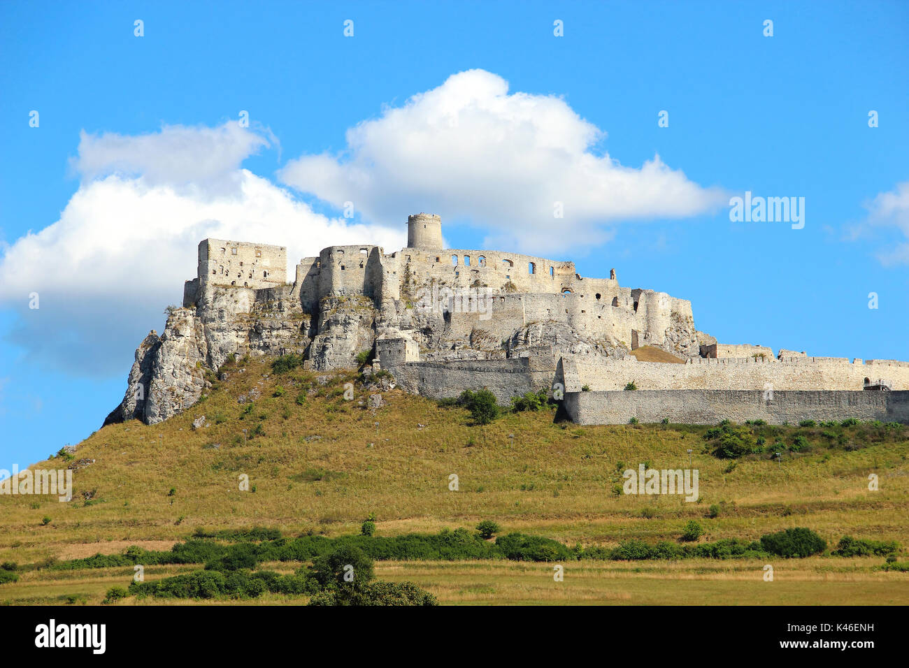 Ruins of Spis Castle (Spissky hrad) in Slovakia, one of the biggest ...
