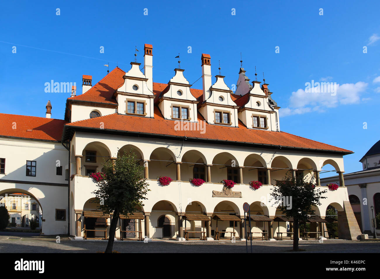Old town hall in the historical center of Levoca, Slovakia Stock Photo ...