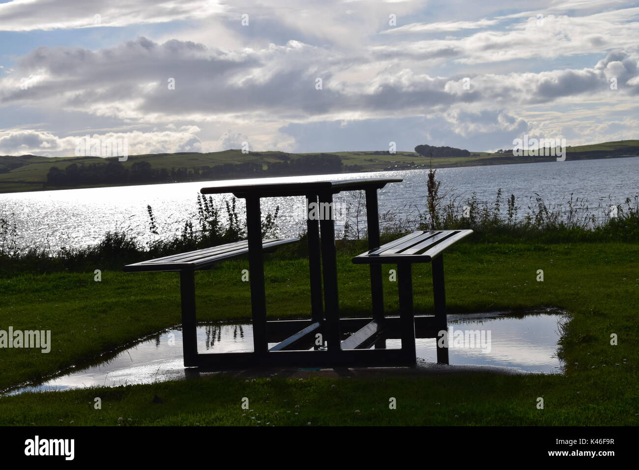 Wet summer beach scotland hi-res stock photography and images - Alamy