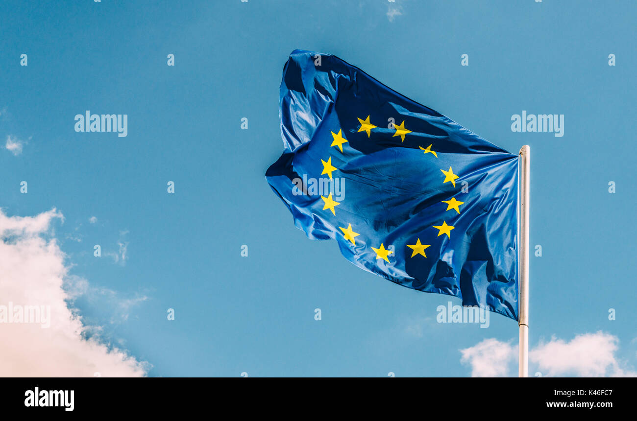 Eu uk flag together hi-res stock photography and images - Alamy