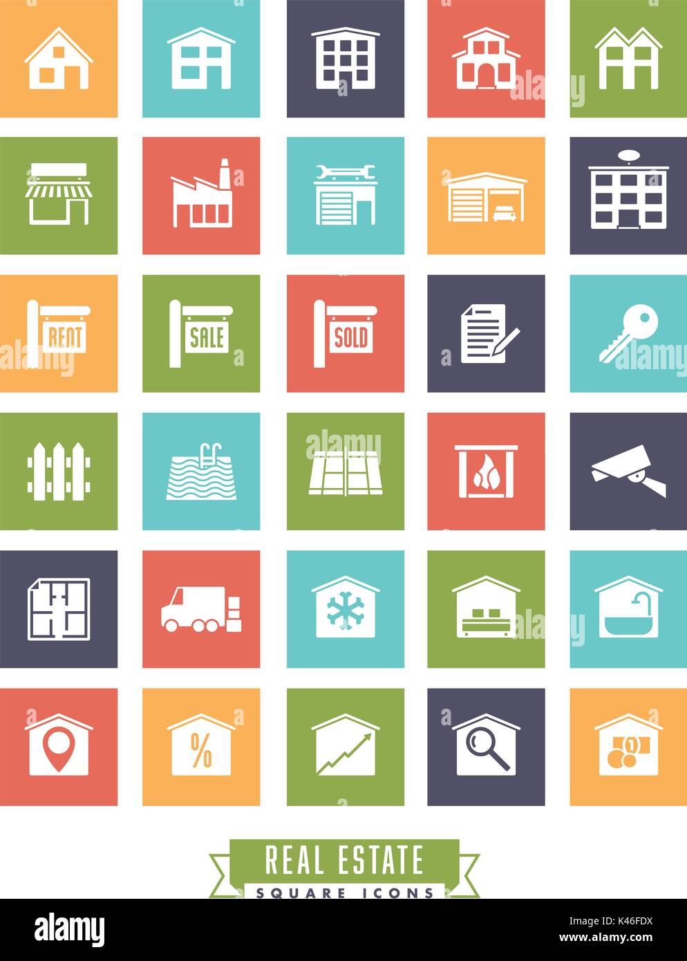 Search icon on square Stock Vector Images - Alamy