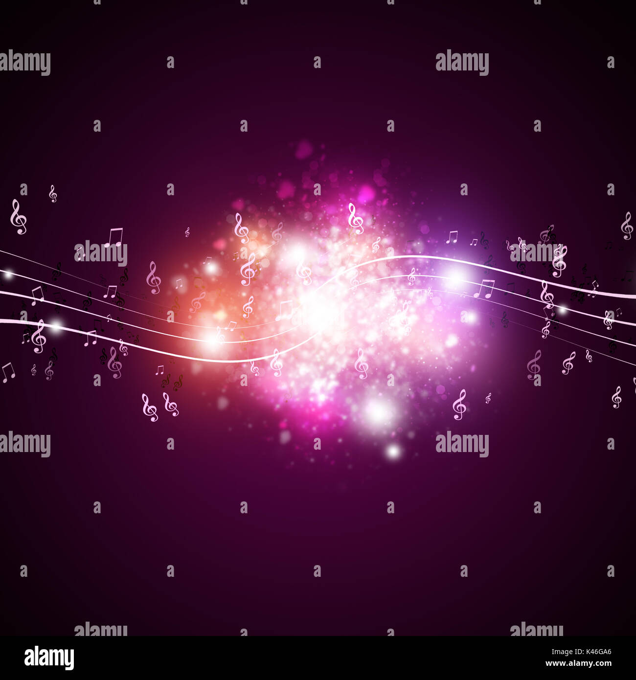 abstract funky music notes background for flyers and music posters ...