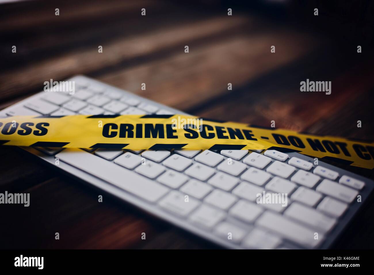 Computer crime scene tape hi-res stock photography and images - Alamy