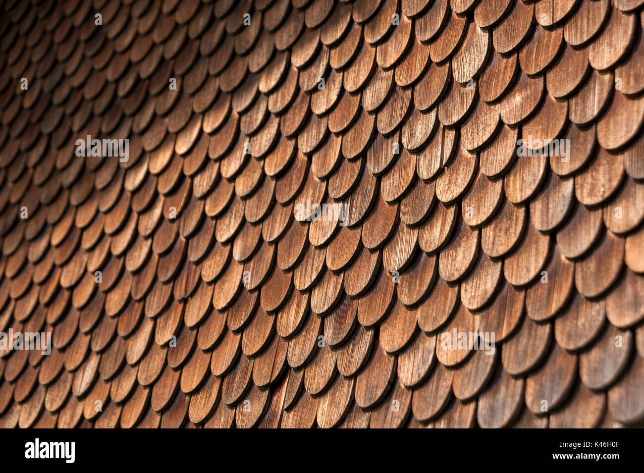 Wooden Shingles on traditional Building, Bavaria, Germany Stock Photo ...