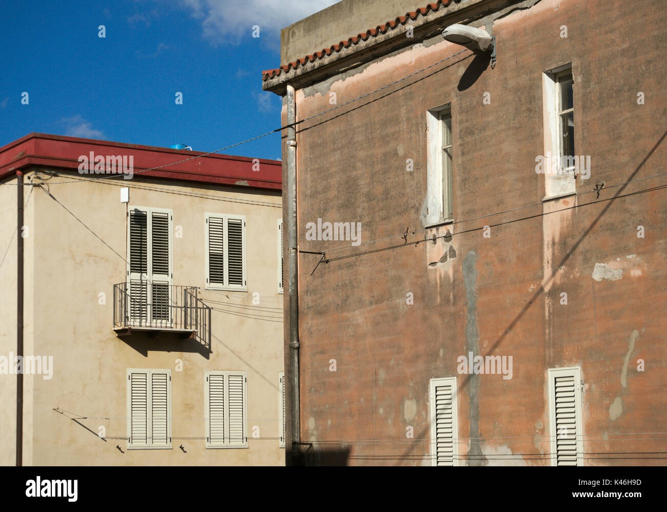 old residential houses in Sardinia, Italy Stock Photo - Alamy