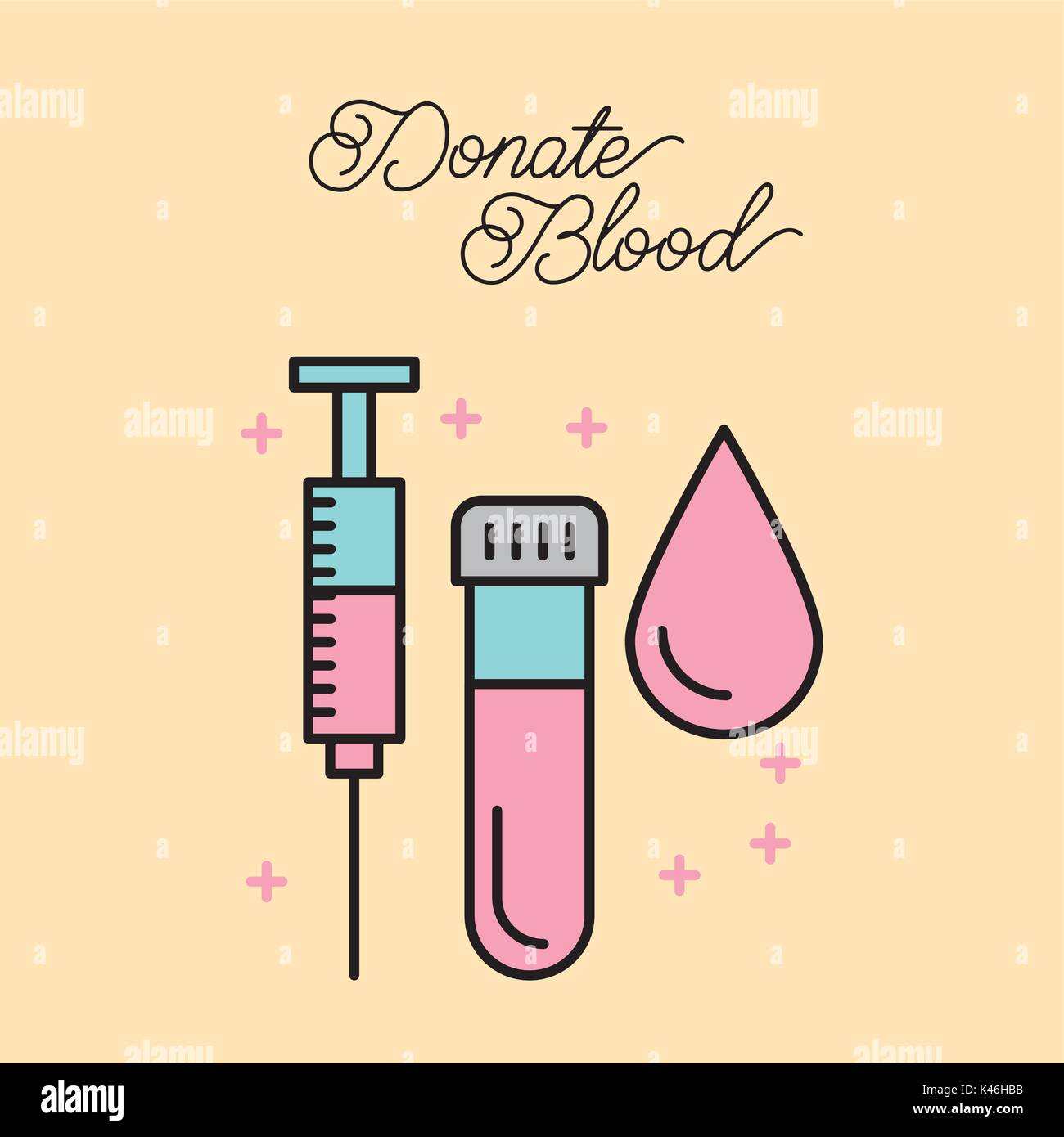 donate blood syringe test tube drop Stock Vector Image & Art - Alamy
