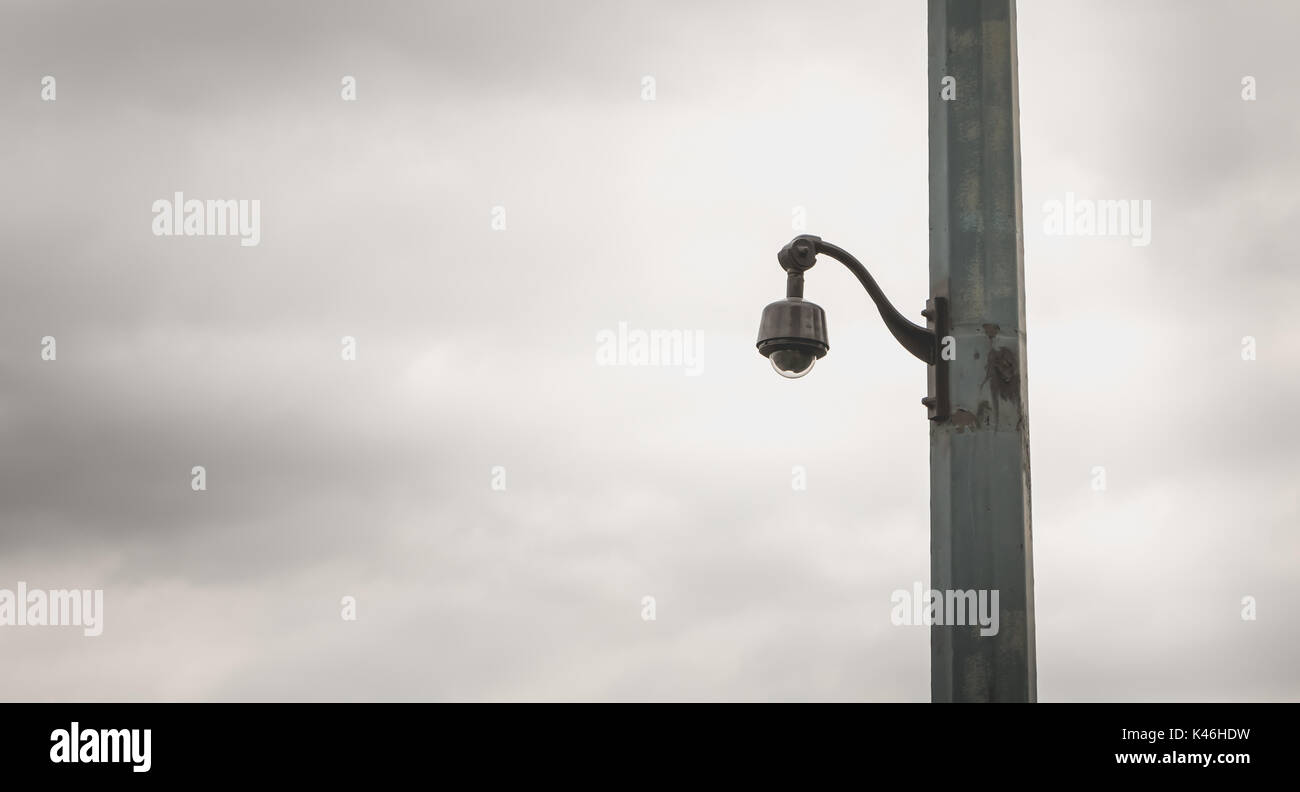 Surveillance cameras on pillar hi-res stock photography and images - Alamy