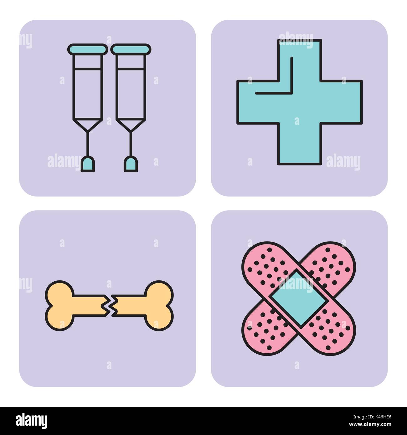 set of medical equipment instrument healthcare design Stock Vector ...