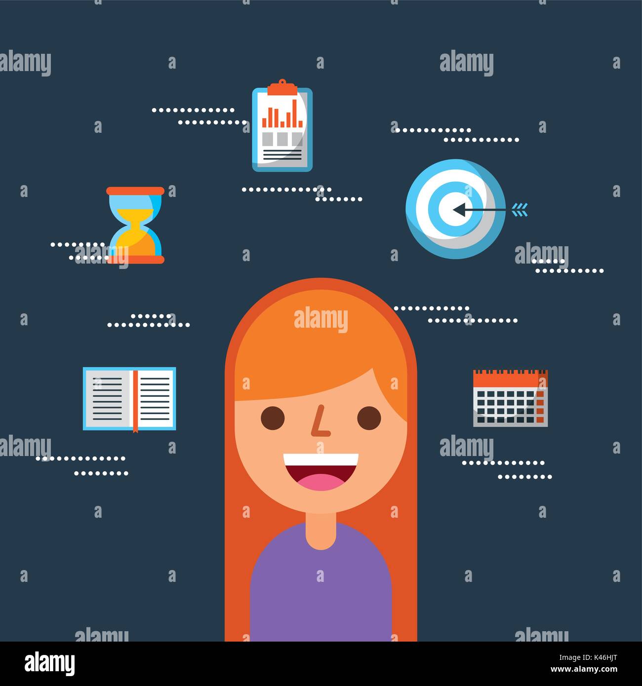business people time plan checklist strategy Stock Vector Image & Art ...
