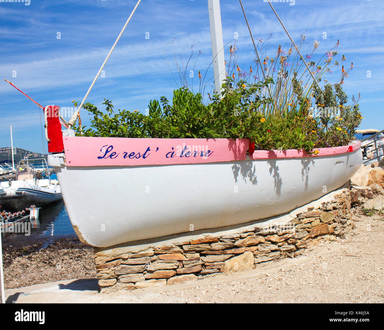 Boat planter hi-res stock photography and images - Alamy