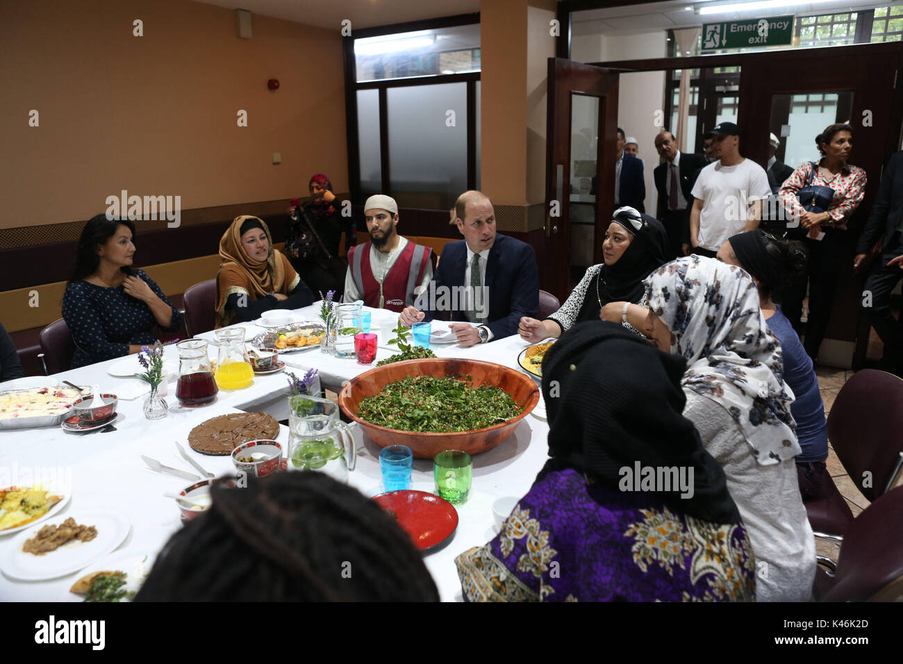 The Duke of Cambridge during a visit to the Al-Manaar Muslim Cultural ...
