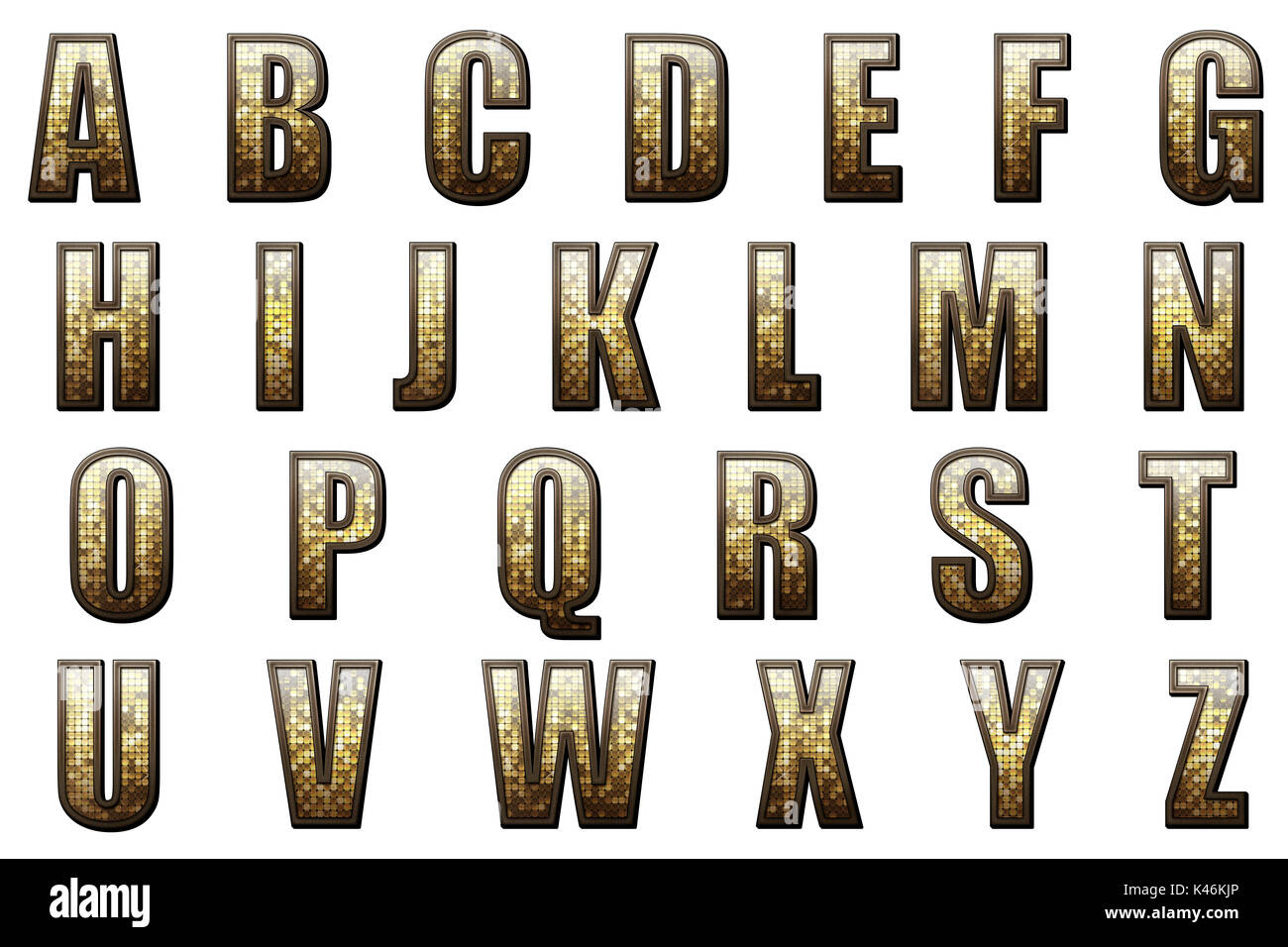 Digital Alphabet Collection Letters Typography Collection Stock Photo ...