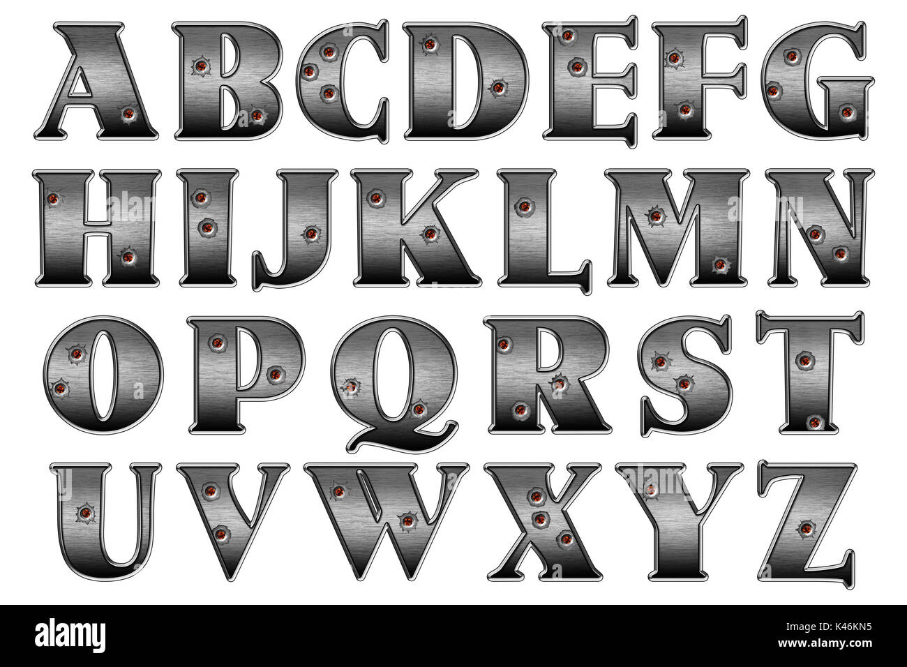 Digital Alphabet Collection Letters Typography Collection Stock Photo ...