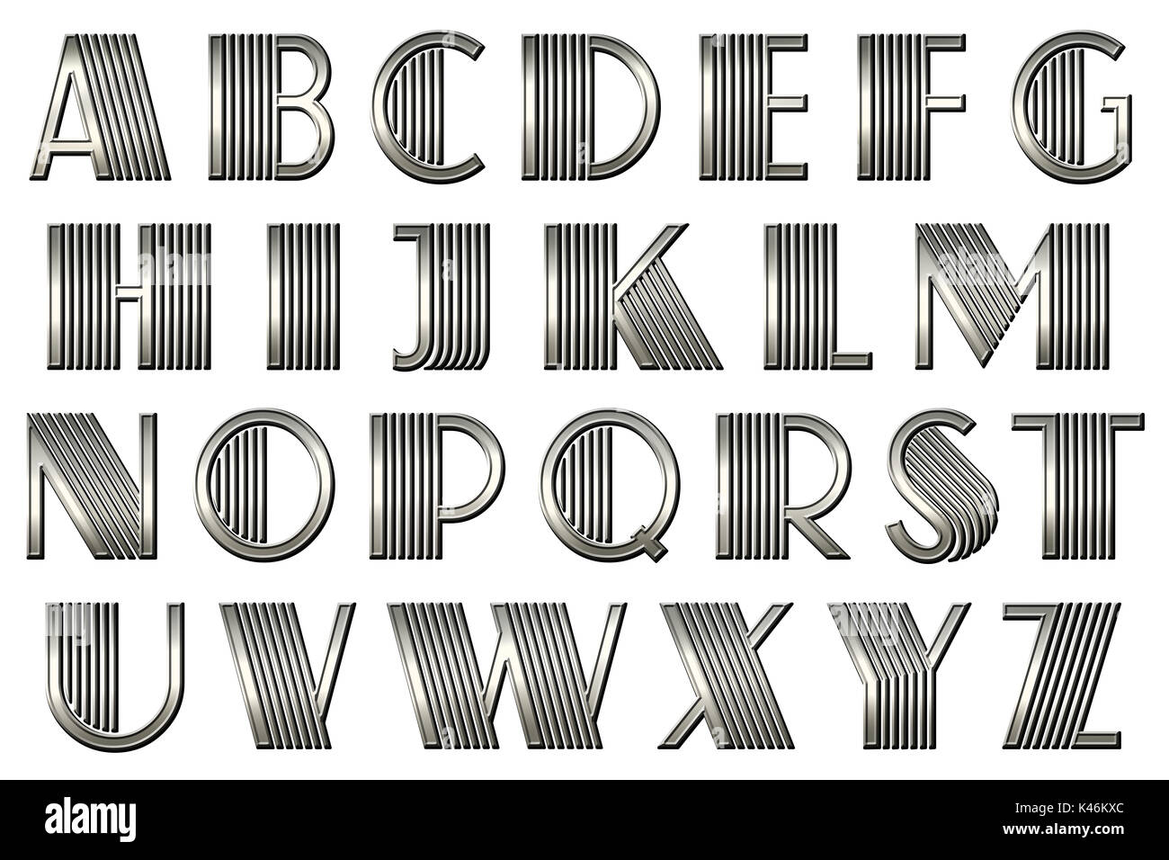 Digital Alphabet Collection Letters Typography Collection Stock Photo ...