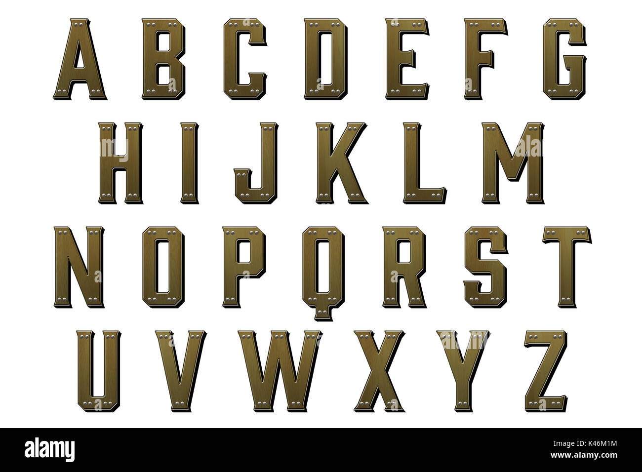 Digital Alphabet Collection Letters Typography Collection Stock Photo ...