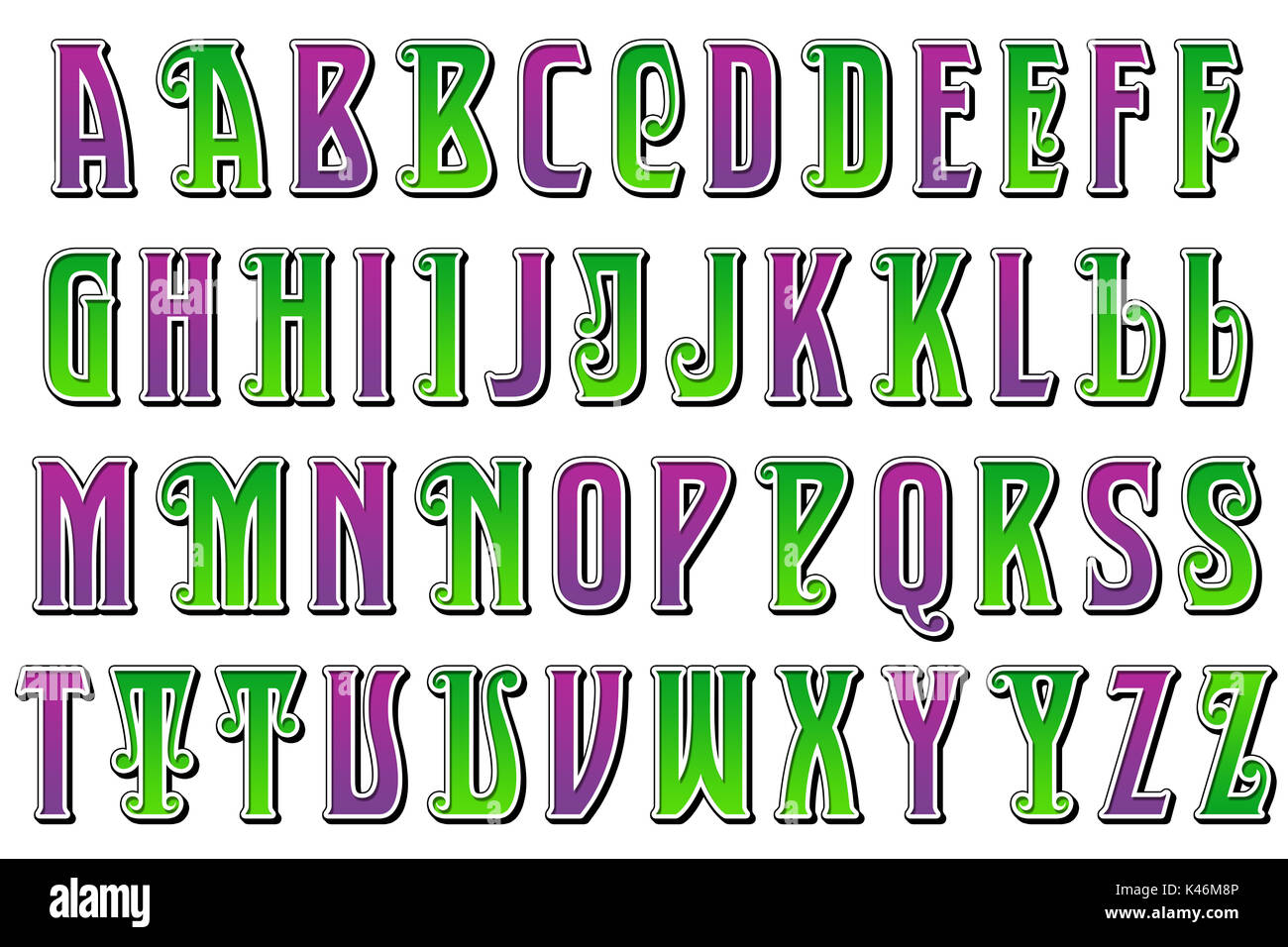 Digital Alphabet Collection Letters Typography Collection Stock Photo ...