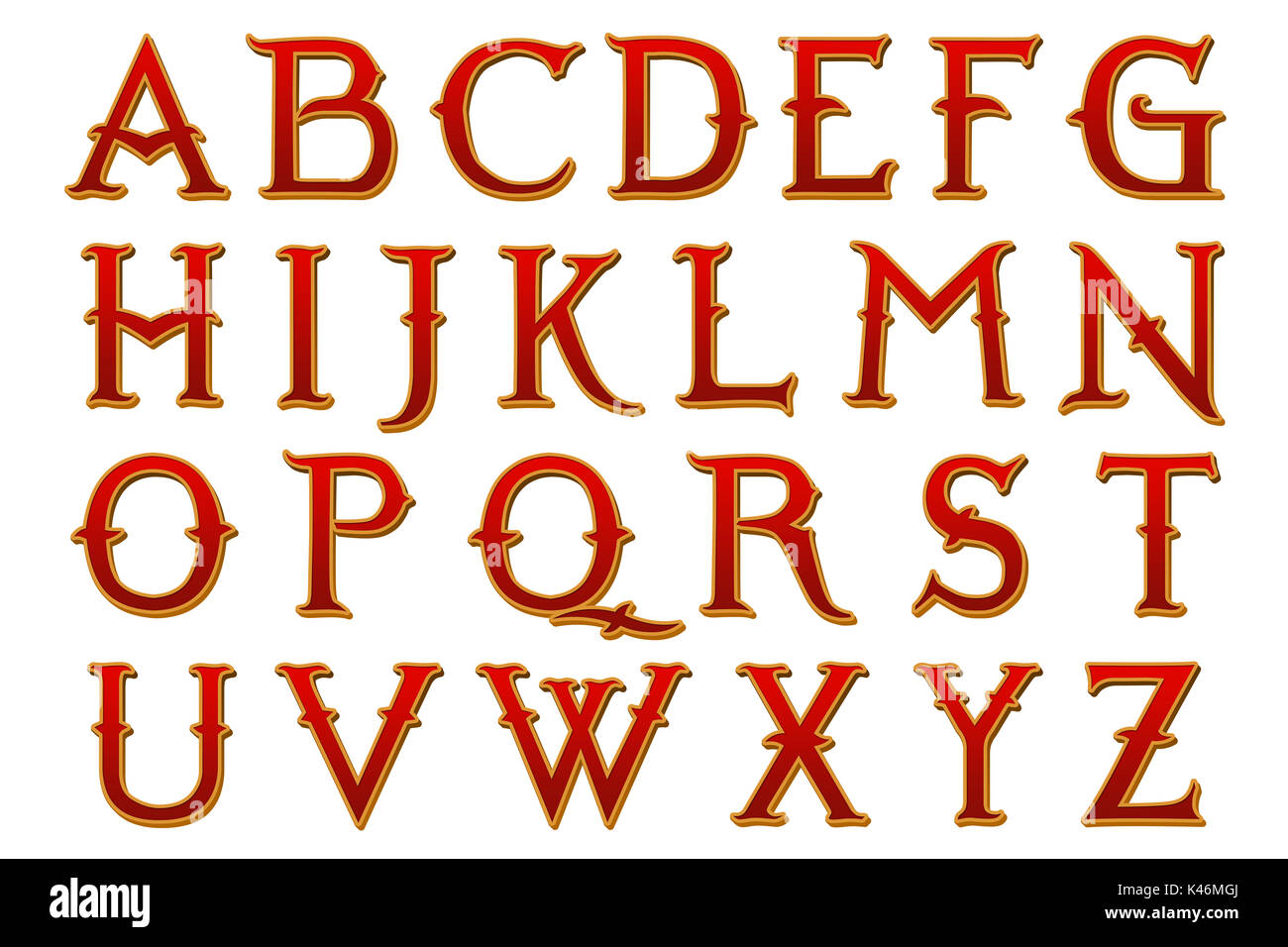 Digital Alphabet Collection Letters Typography Collection Stock Photo ...