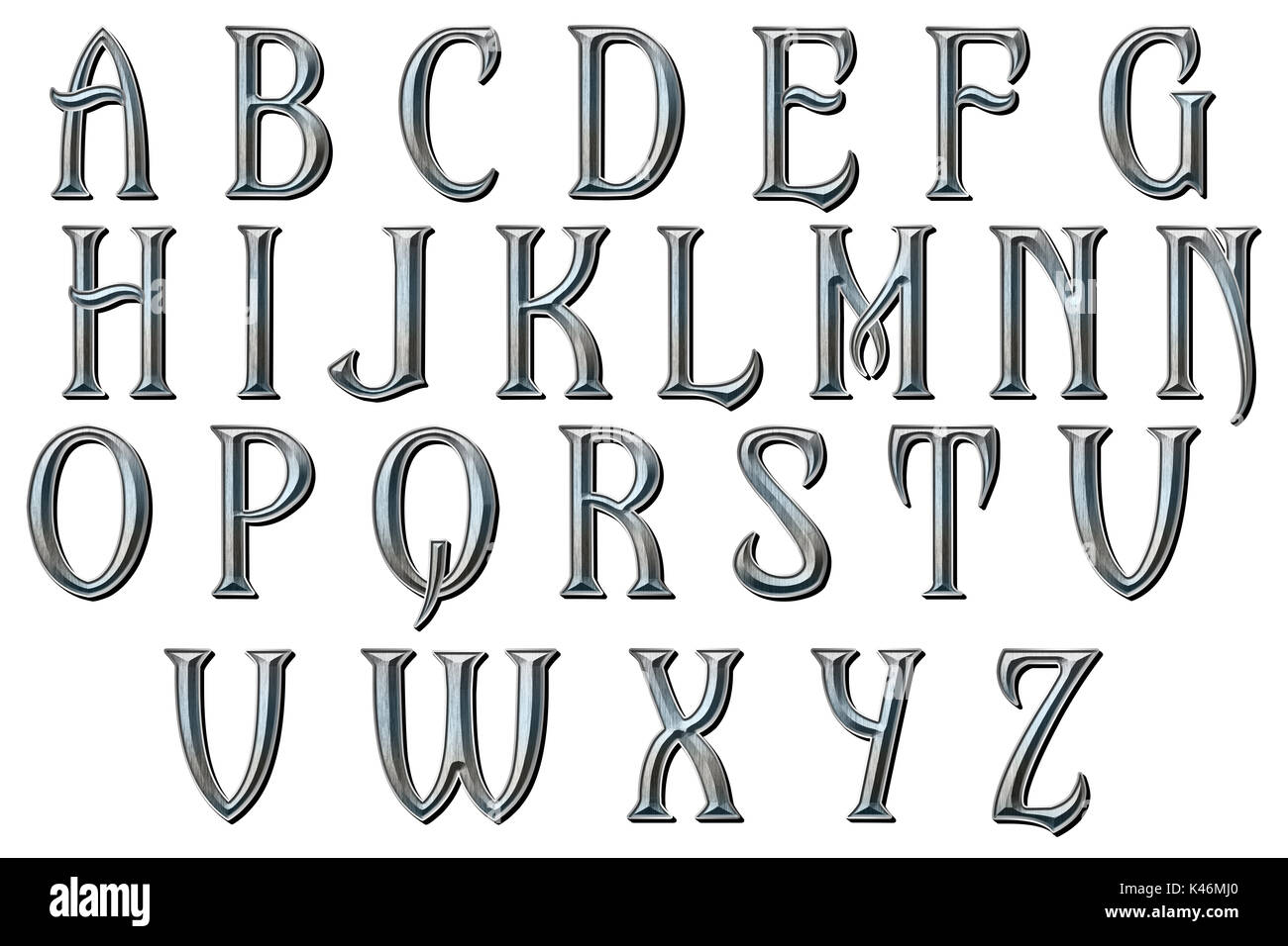 Digital Alphabet Collection Letters Typography Collection Stock Photo ...