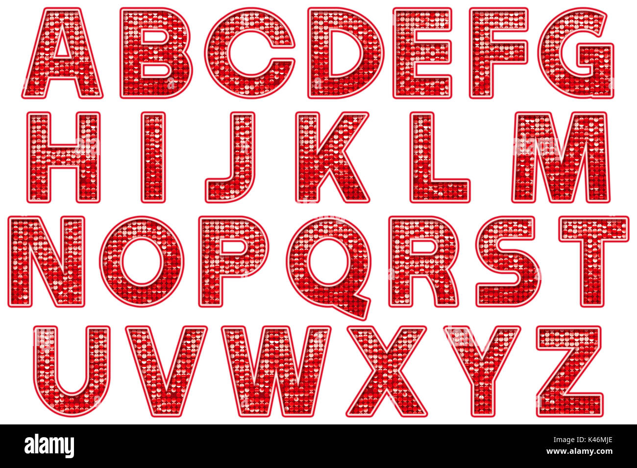 Digital Alphabet Collection Letters Typography Collection Stock Photo ...